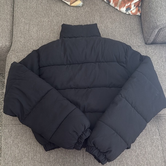 PrettyLittleThing | Jackets & Coats | Black Cropped Bubble Puffer ...